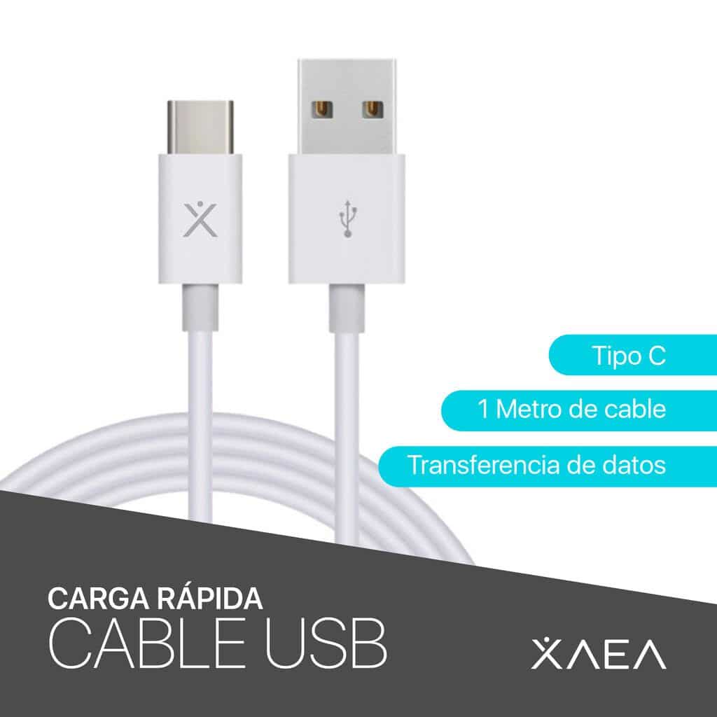 CABLE USB MOD 74 QUALY 4.4 AMP – XAEA – TIPO C – 1 MTS – Only Formosa