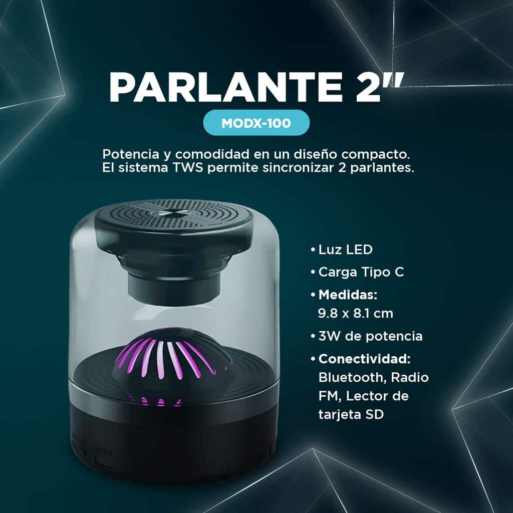 PARLANTE 2» MODX-100 FISSION – XAEA – NEGRO – Only Formosa
